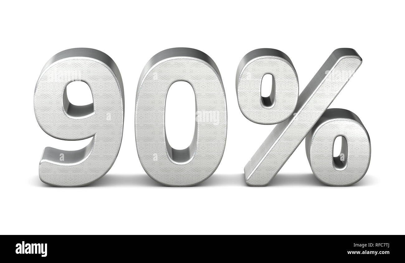 90 percent 3d rendering silver structure Stock Photo - Alamy