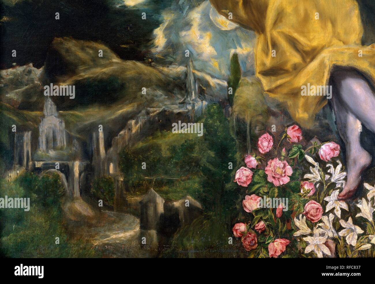 'The Assumption of the Virgin Mary' (detail), 1607-1613, Oil on canvas ...