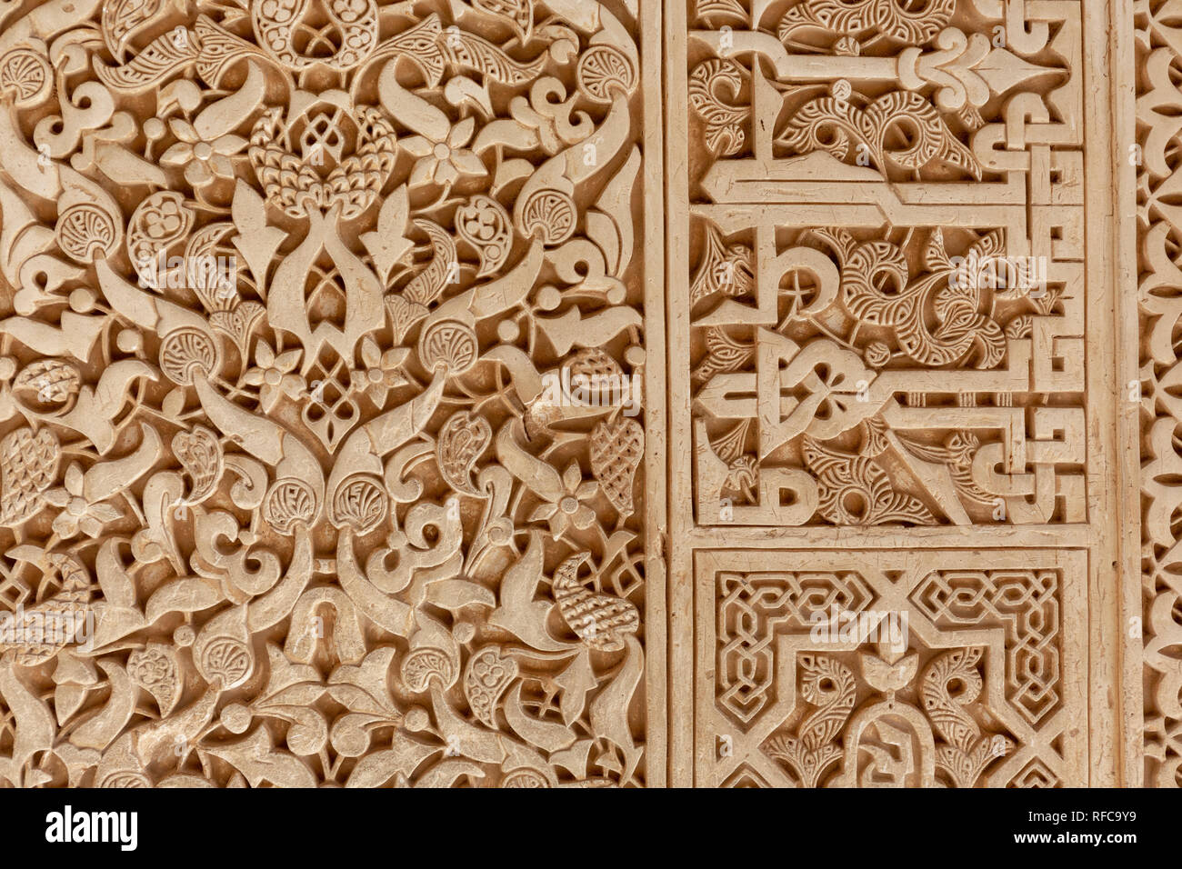 GRANADA, SPAIN Ornamental design of Gilded Room (Cuarto dorado) at ...