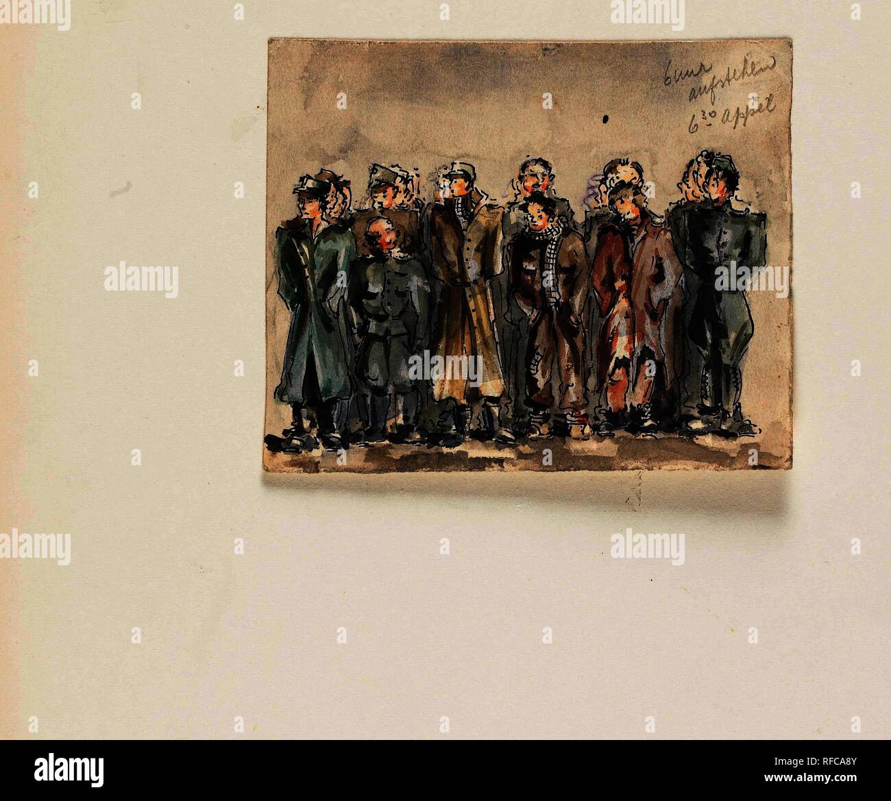 Russen op appel. Krijgsgevangenenkamp Stalag IVB in Mühlberg aan de ...