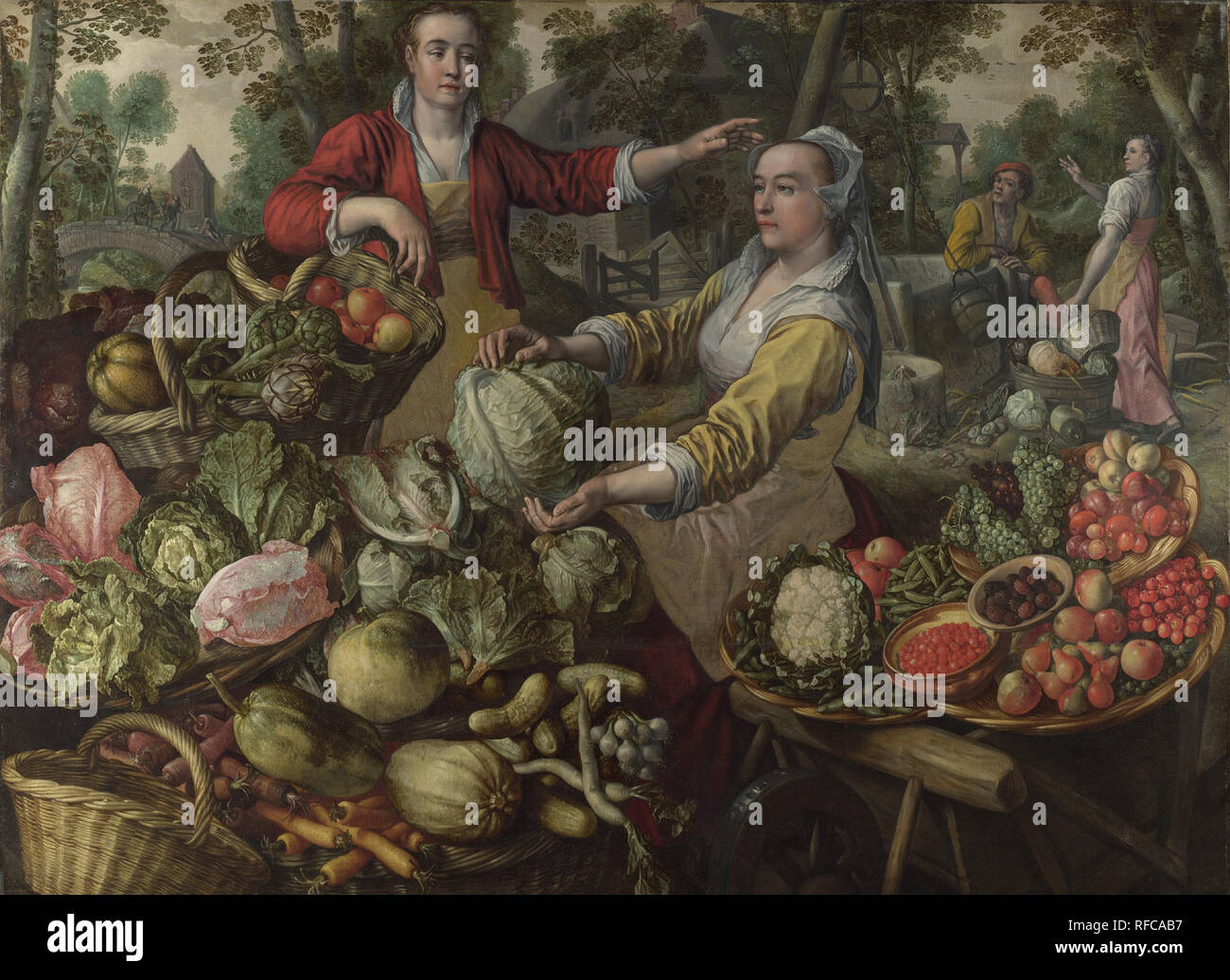 Fruit and vegetable seller painting hi-res stock photography and images ...