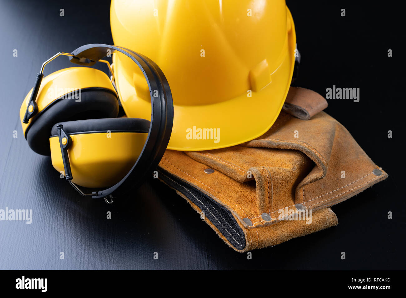 Helmet and accessories for construction workers. Accessories needed for ...
