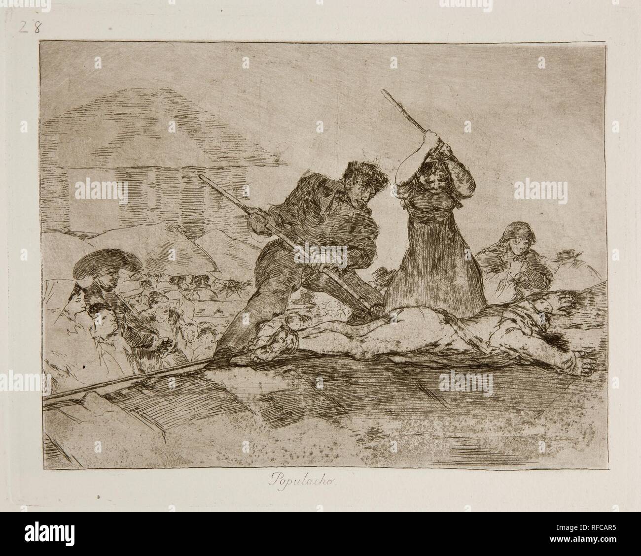 Francisco de Goya y Lucientes / 'Rabble (Disasters of War, 28)'. 1810 ...