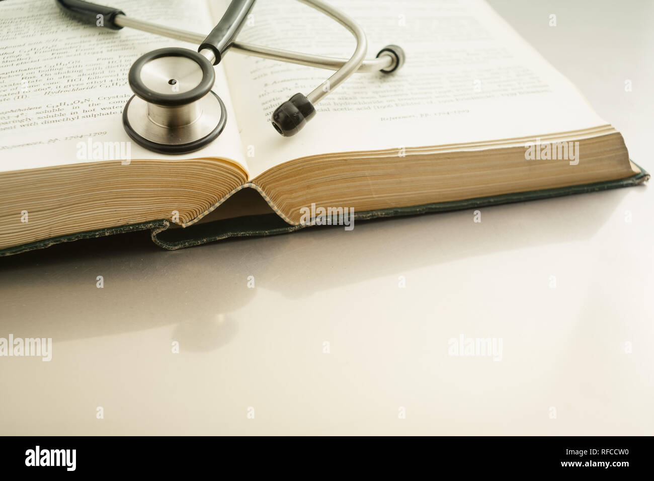 stethoscope and books on white background Stock Photo - Alamy
