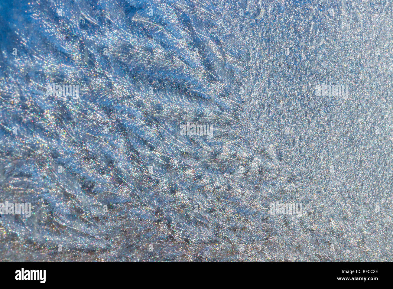 Ice Crystals on Glass. Abstract Ice design for background II Stock ...