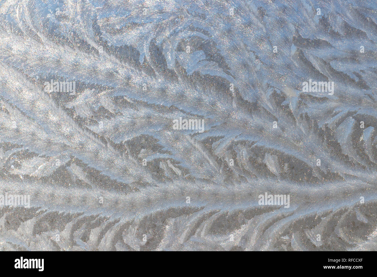 Ice Crystals on Glass. Abstract Ice design for background I Stock Photo ...