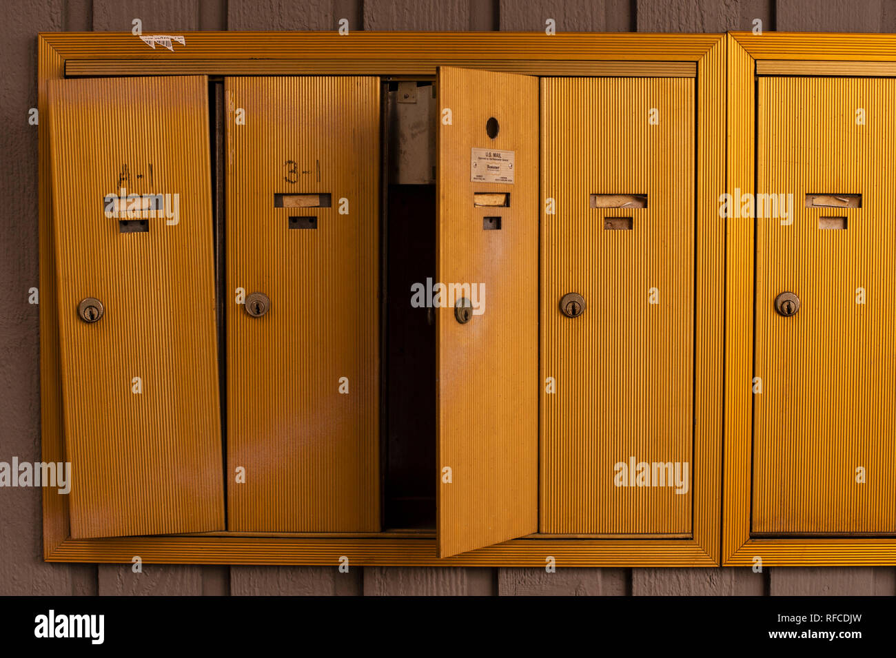 Mailboxes broken into stolen mail Stock Photo - Alamy