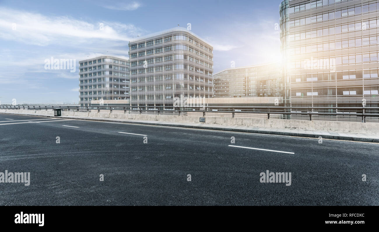 empty street in city,china Stock Photo - Alamy