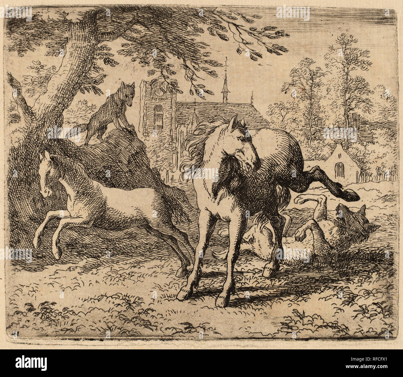 The Mare and the Wolf. Dated: probably c. 1645/1656. Medium: etching ...