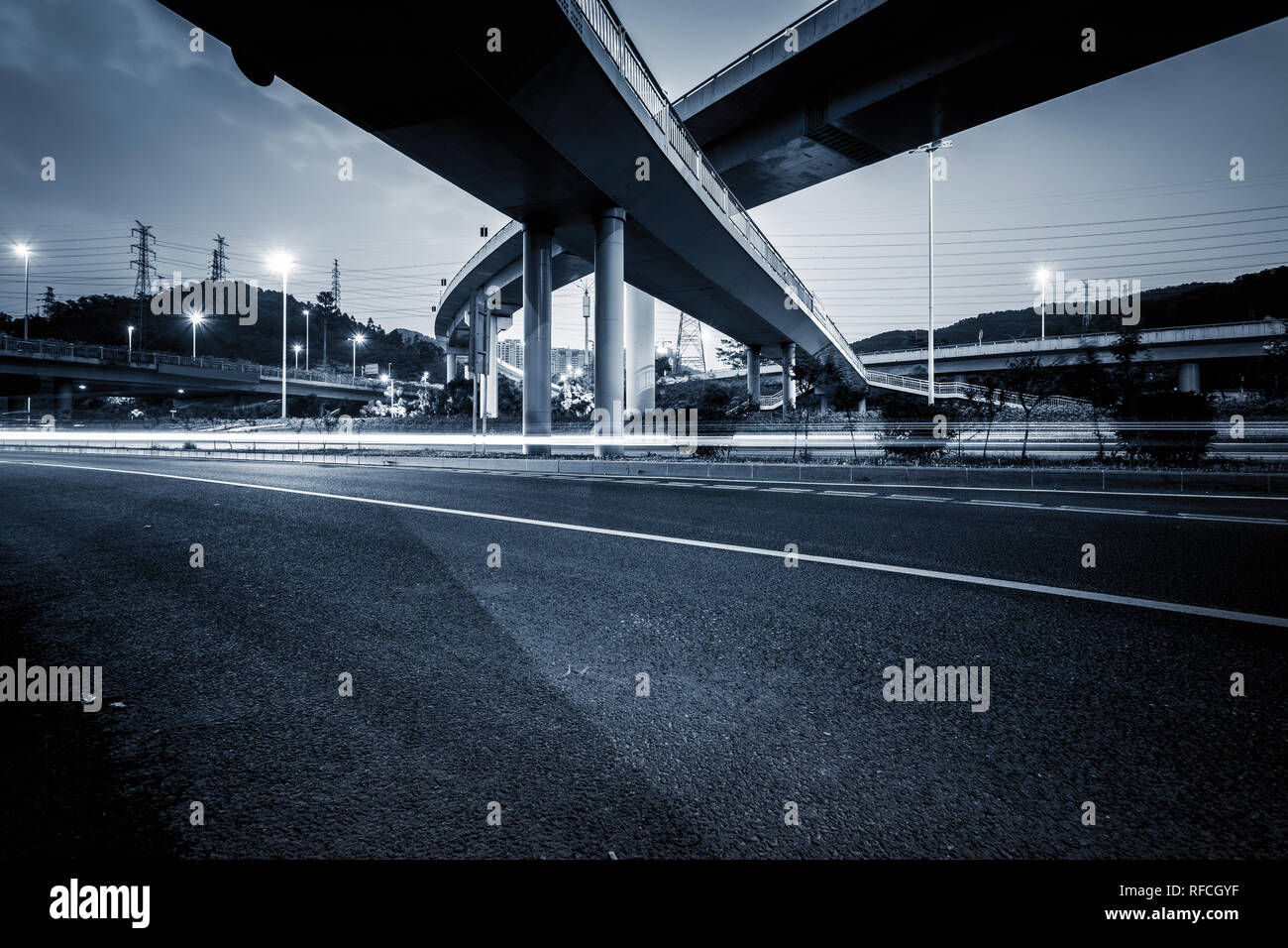 cars driving on overpass highway,chongqing,china Stock Photo - Alamy
