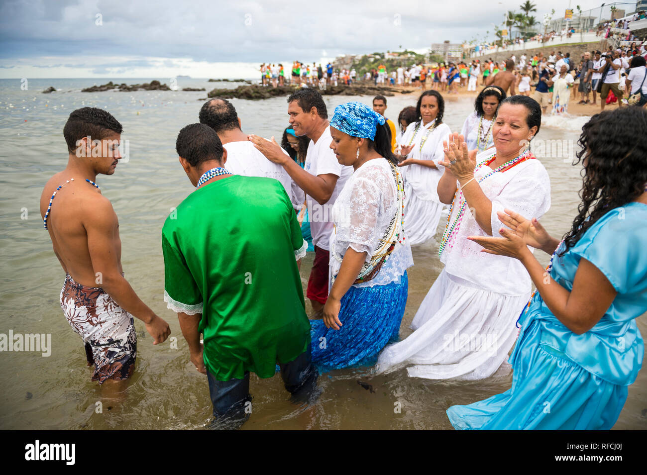 SALVADOR, BRAZIL - FEBRUARY 02, 2016: A Yoruba priest at the Festival ...