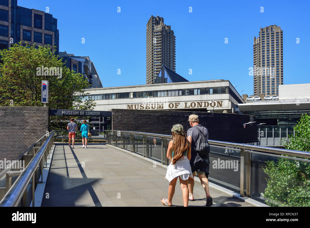 Entrance to The Museum of London, London Wall, City of London, Greater ...