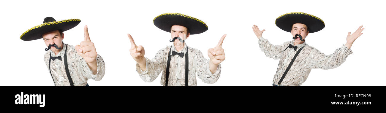 Funny mexican isolated on the white Stock Photo - Alamy