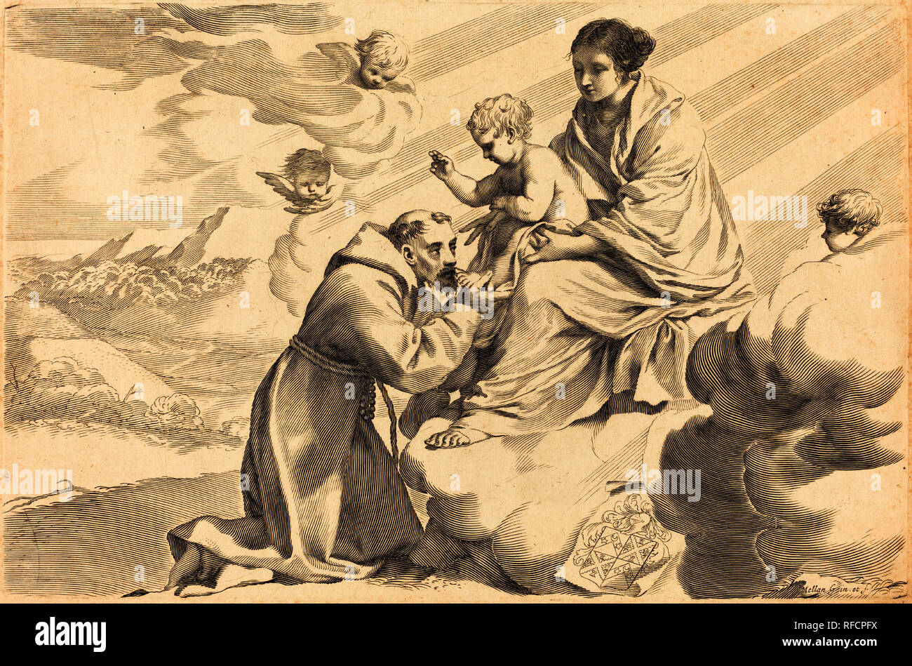 Saint francis adoring the christ child hi-res stock photography and ...