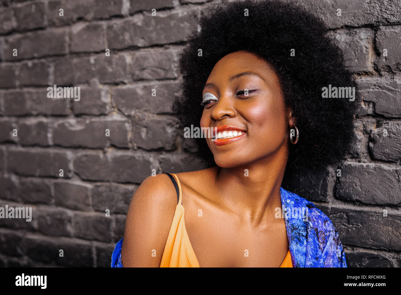Bright teeth lips in hi-res stock photography and images - Alamy