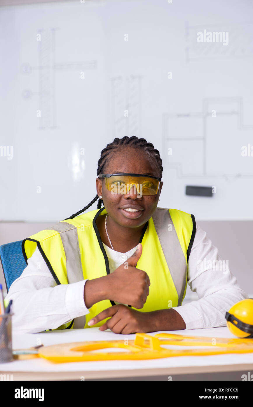 Young black architect working on project Stock Photo - Alamy