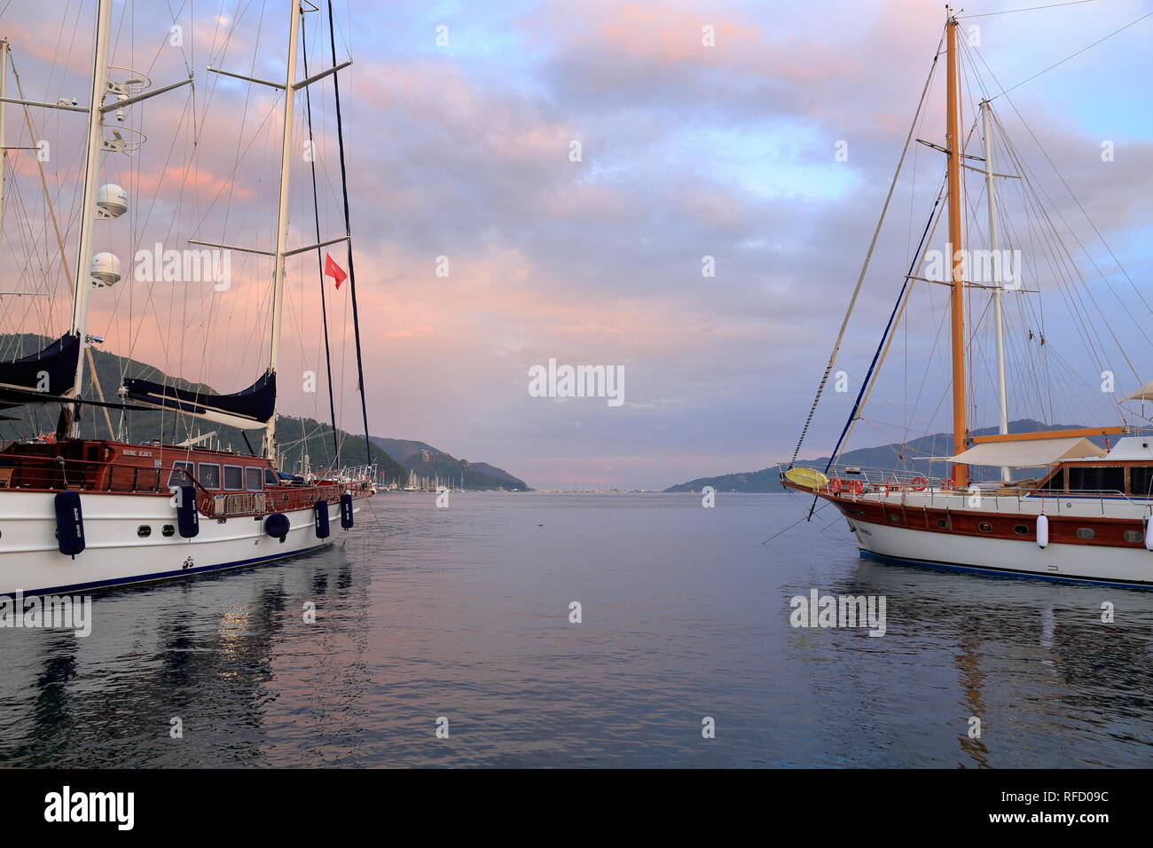Turkey - Marmaris Marina. In Turkey's Mediterranean coast, in the ...