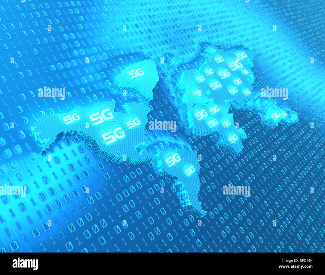5G network technology, network technology innovation,world map Stock ...