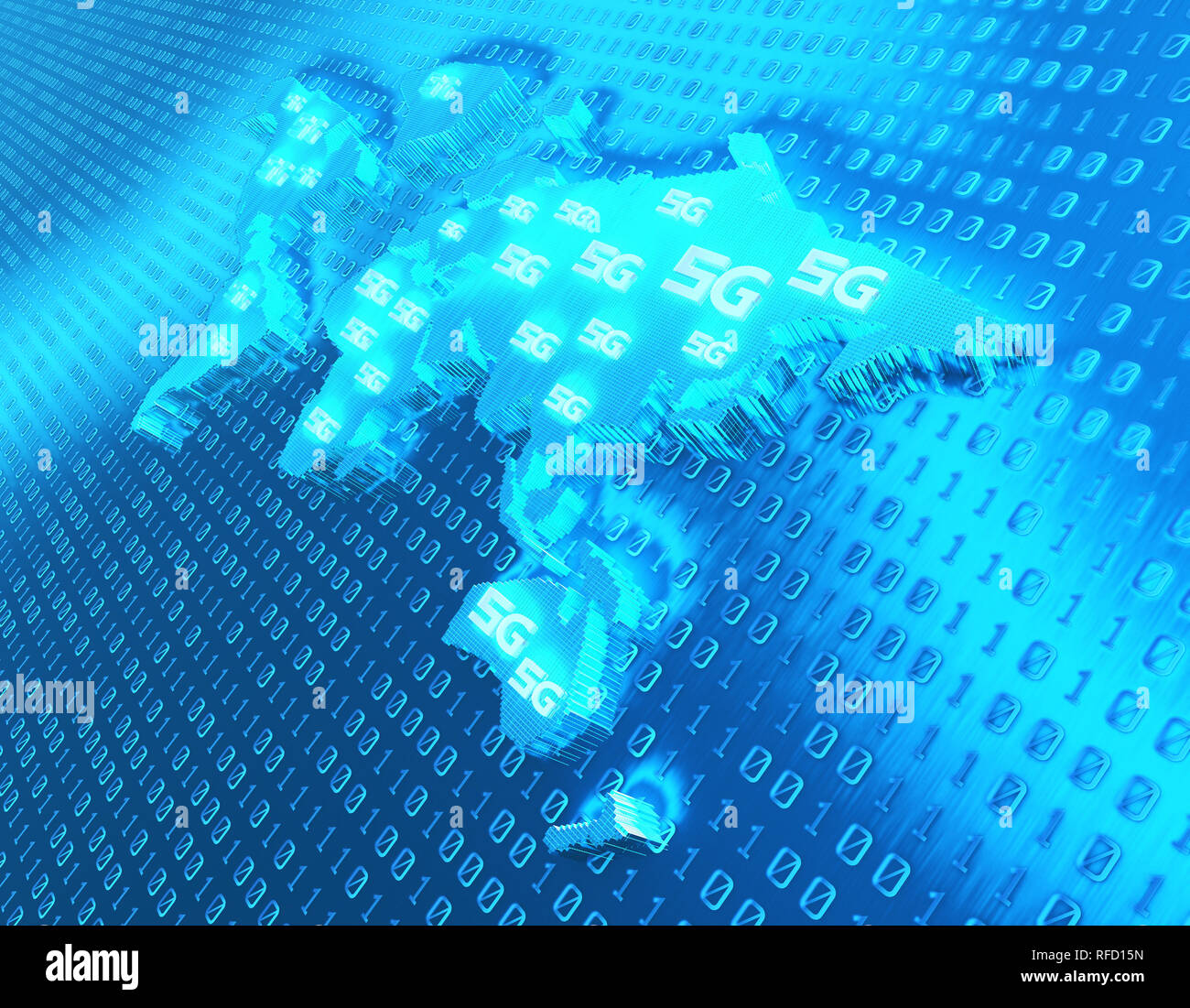 5G network technology, network technology innovation,world map Stock ...