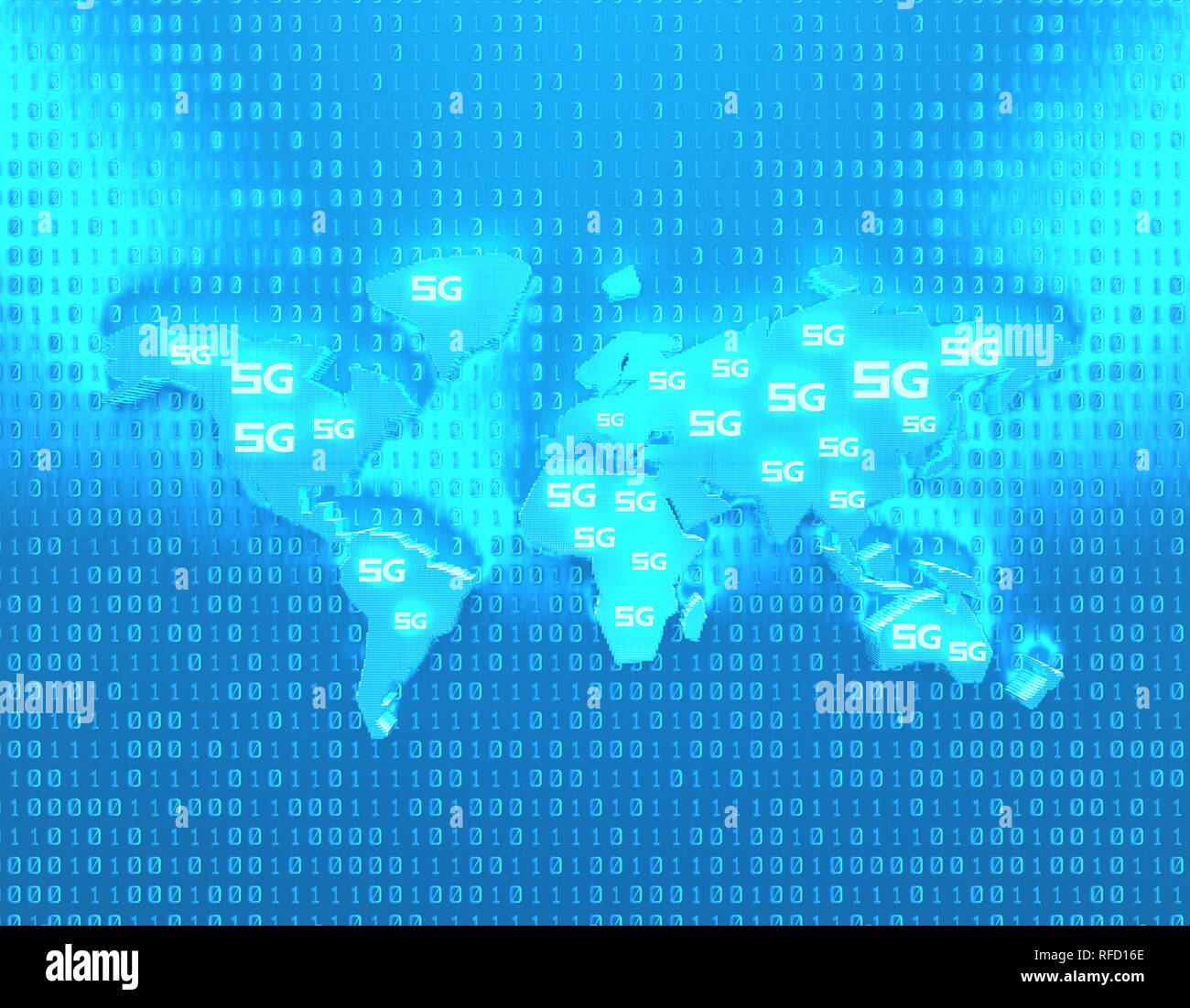 5G network technology, network technology innovation,world map Stock ...