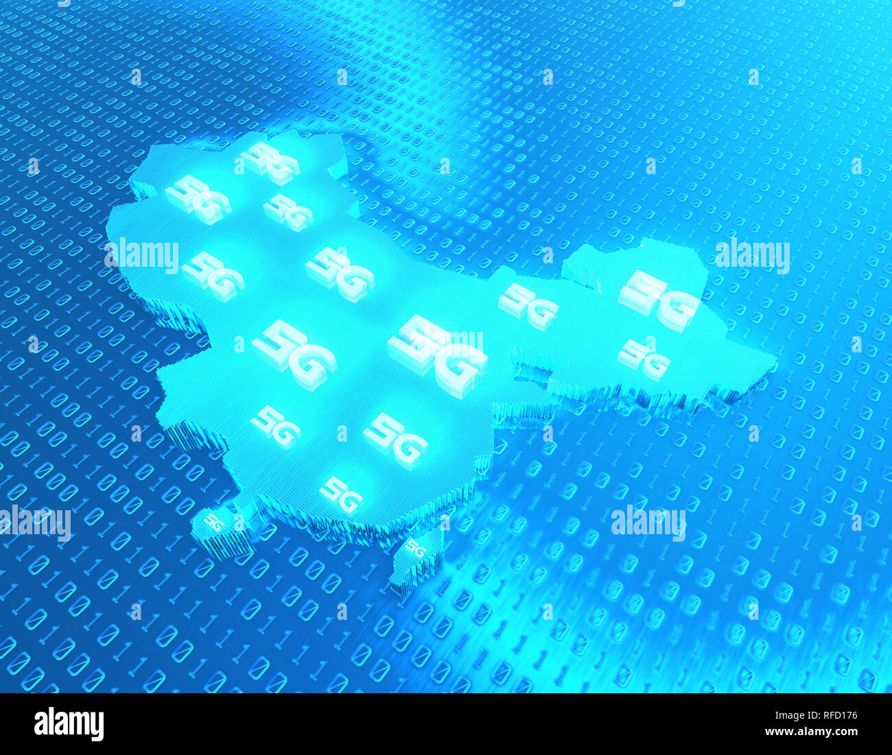 5G network technology, network technology innovation,china map Stock ...