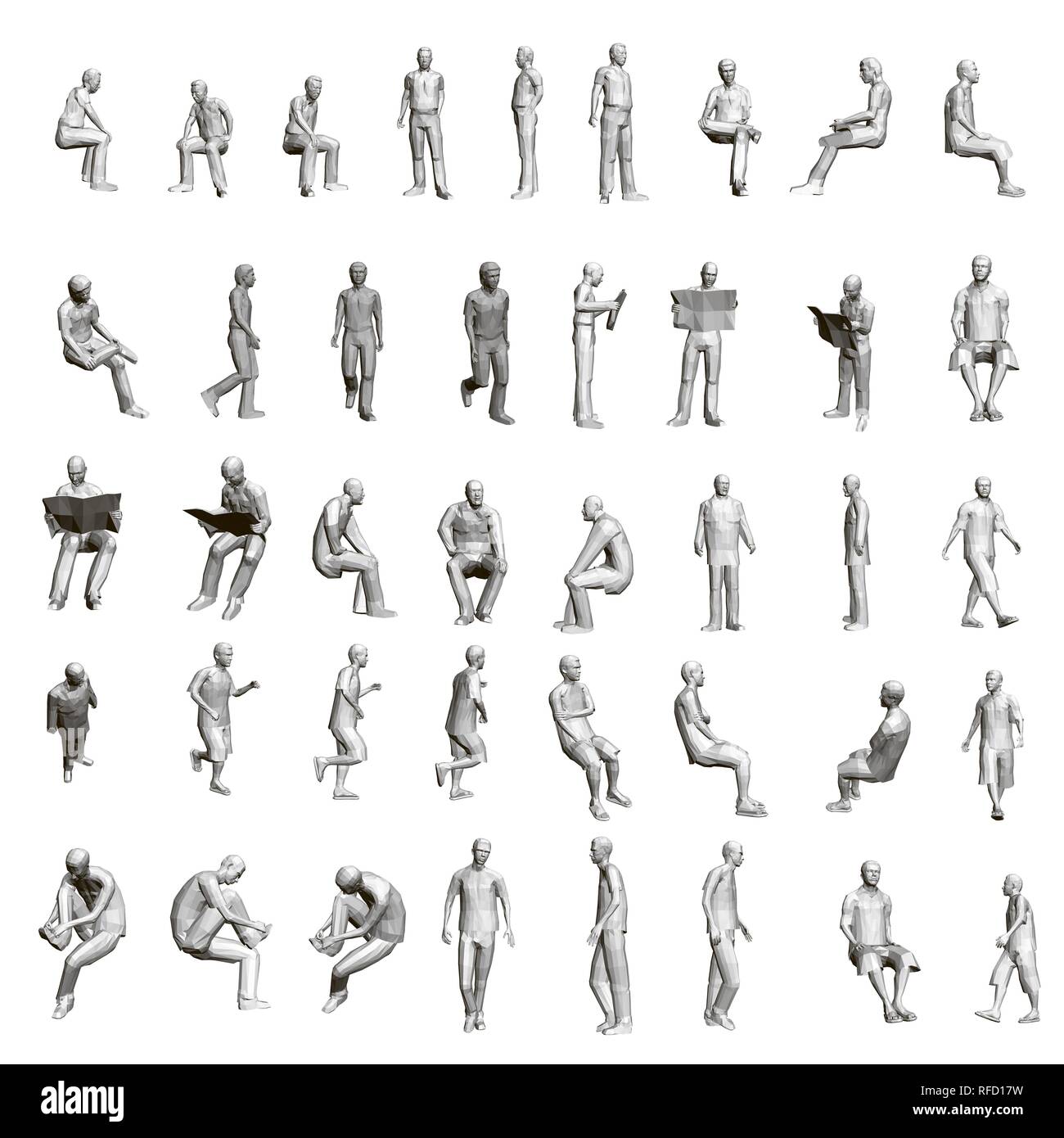 Poses with models Stock Vector Images - Alamy