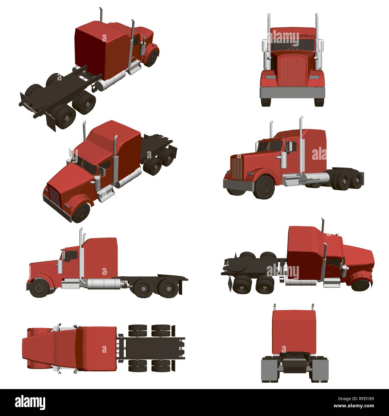 8 trucks Stock Vector Images - Alamy