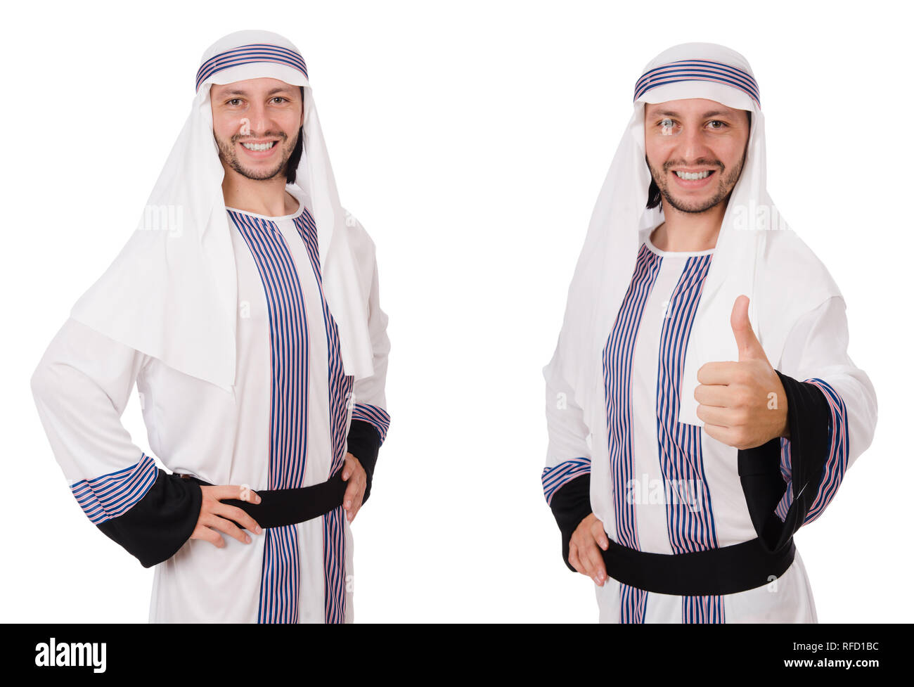 Male arab isolated on white background Stock Photo - Alamy