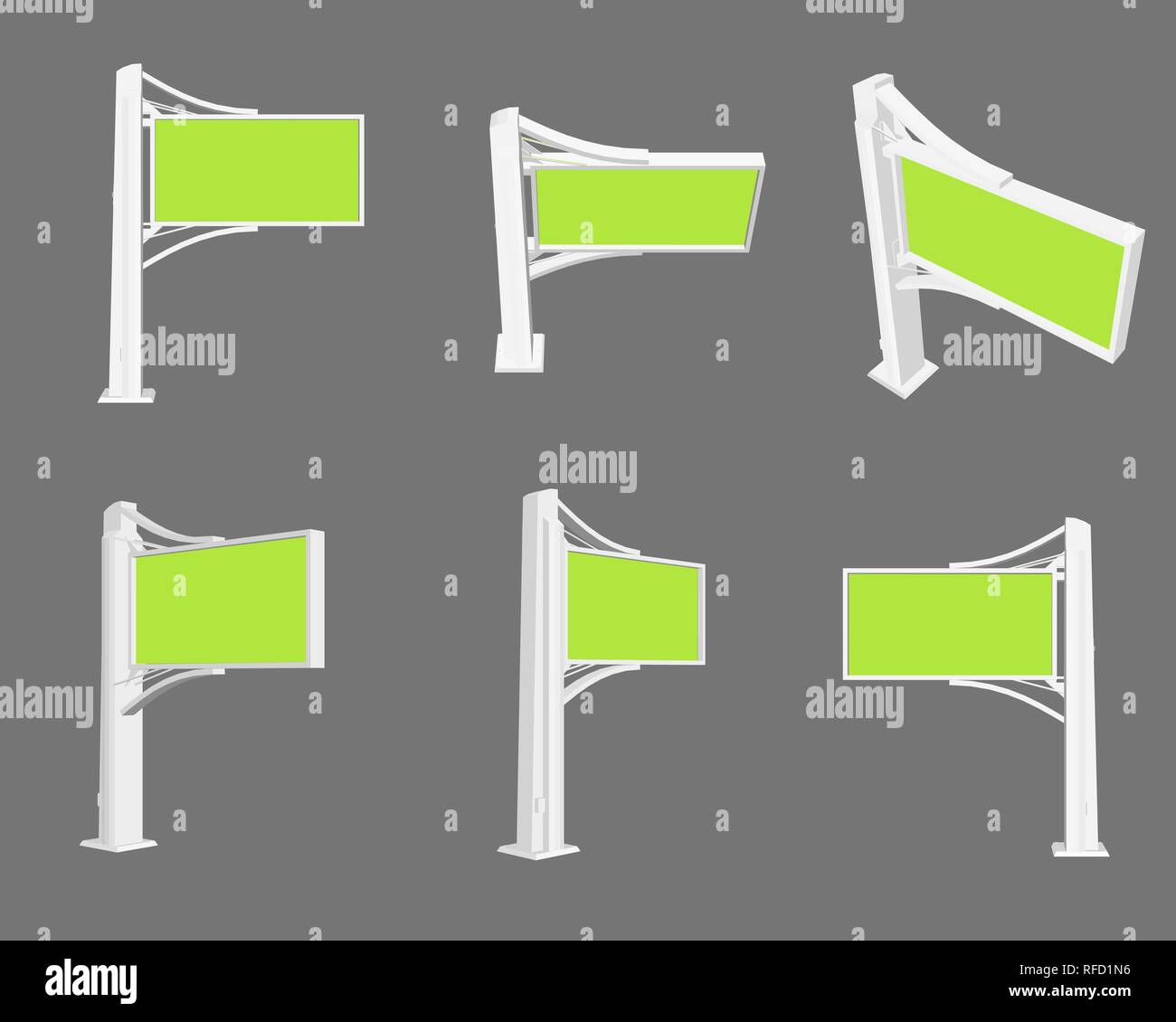 Advertising signs. Set with signage templates for your advertisement ...