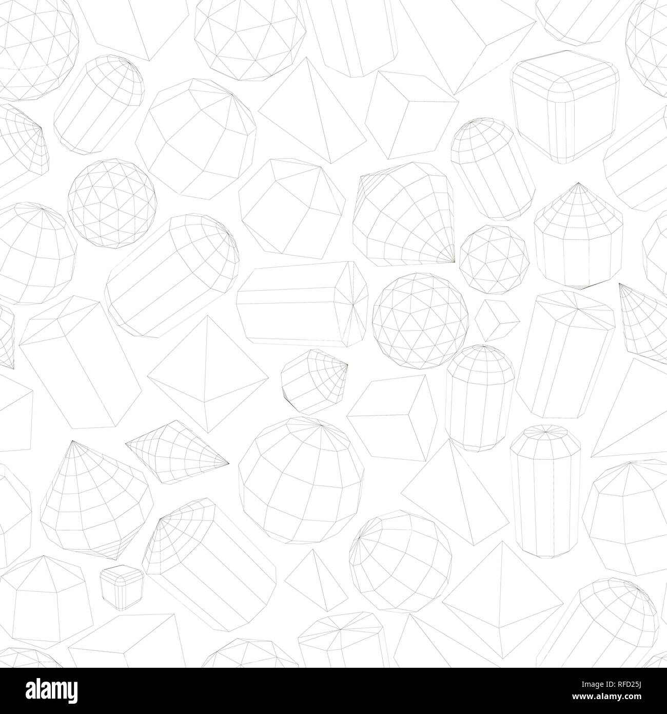 Geometric seamless pattern with geometric shapes. A variety of ...