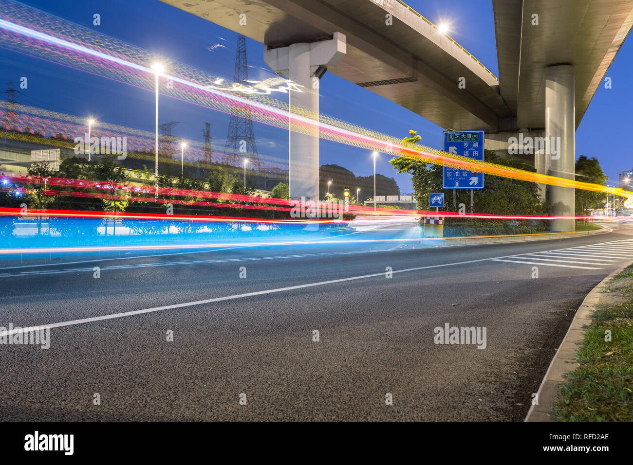 cars driving on overpass highway,chongqing,china Stock Photo - Alamy