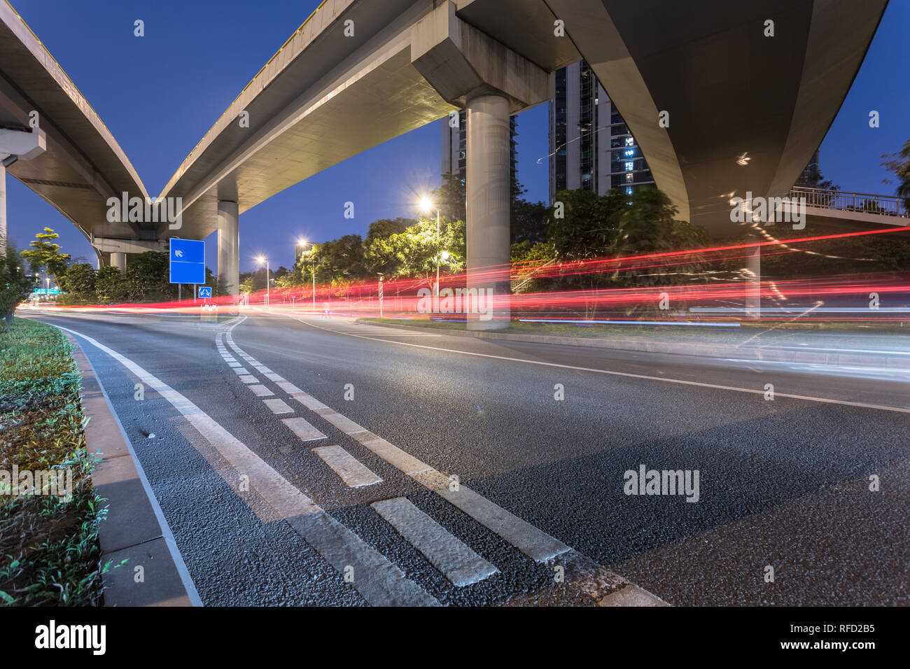 cars driving on overpass highway,chongqing,china Stock Photo - Alamy