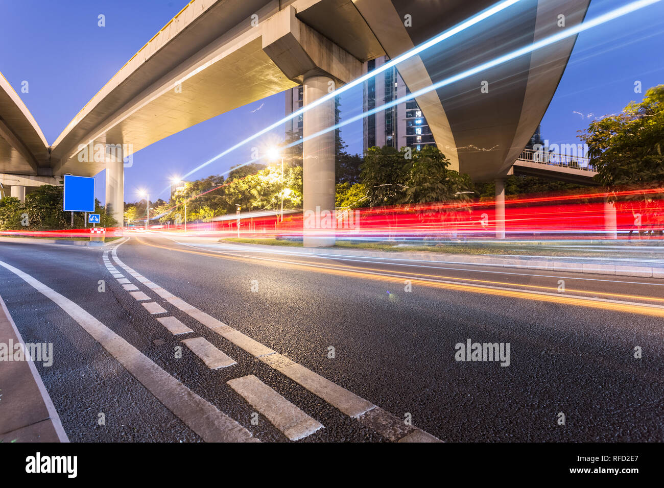 cars driving on overpass highway,chongqing,china Stock Photo - Alamy