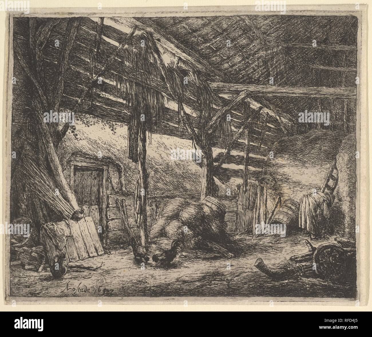 The Barn. Artist: Adriaen van Ostade (Dutch, Haarlem 1610-1685 Haarlem ...