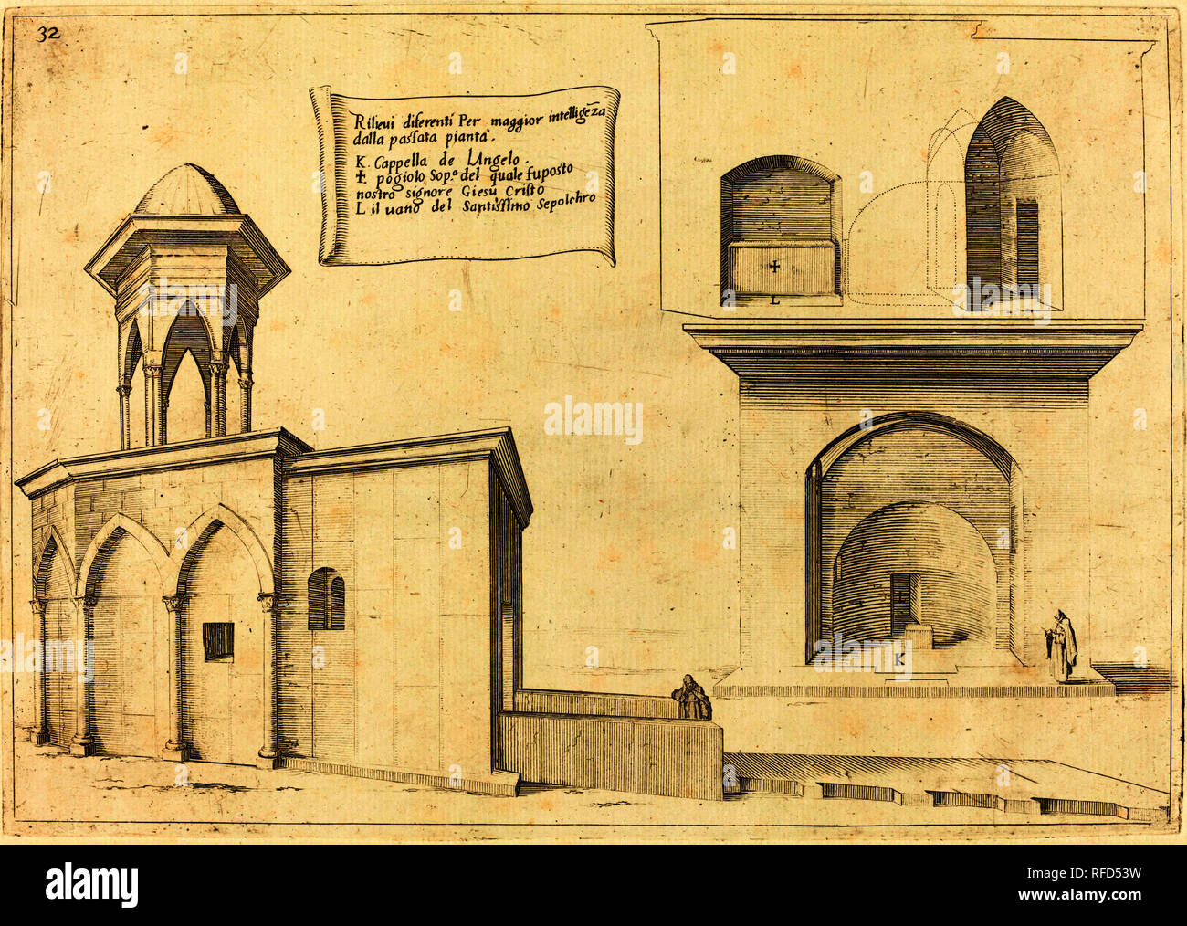 Elevation of the Church of the Holy Sepulchre. Dated: 1619. Medium ...