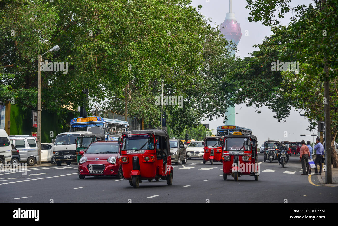 Colombo, Sri Lanka - Dec 12, 2018. Street of Colombo, Sri Lanka ...