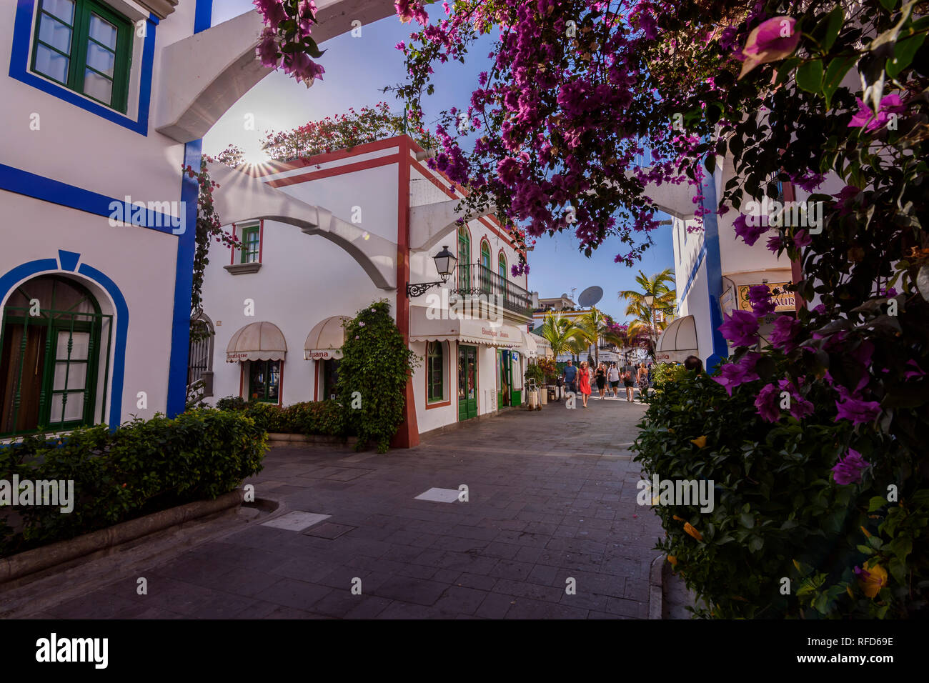 Streets of Mogán, Gran Canaria, Spain Stock Photo - Alamy