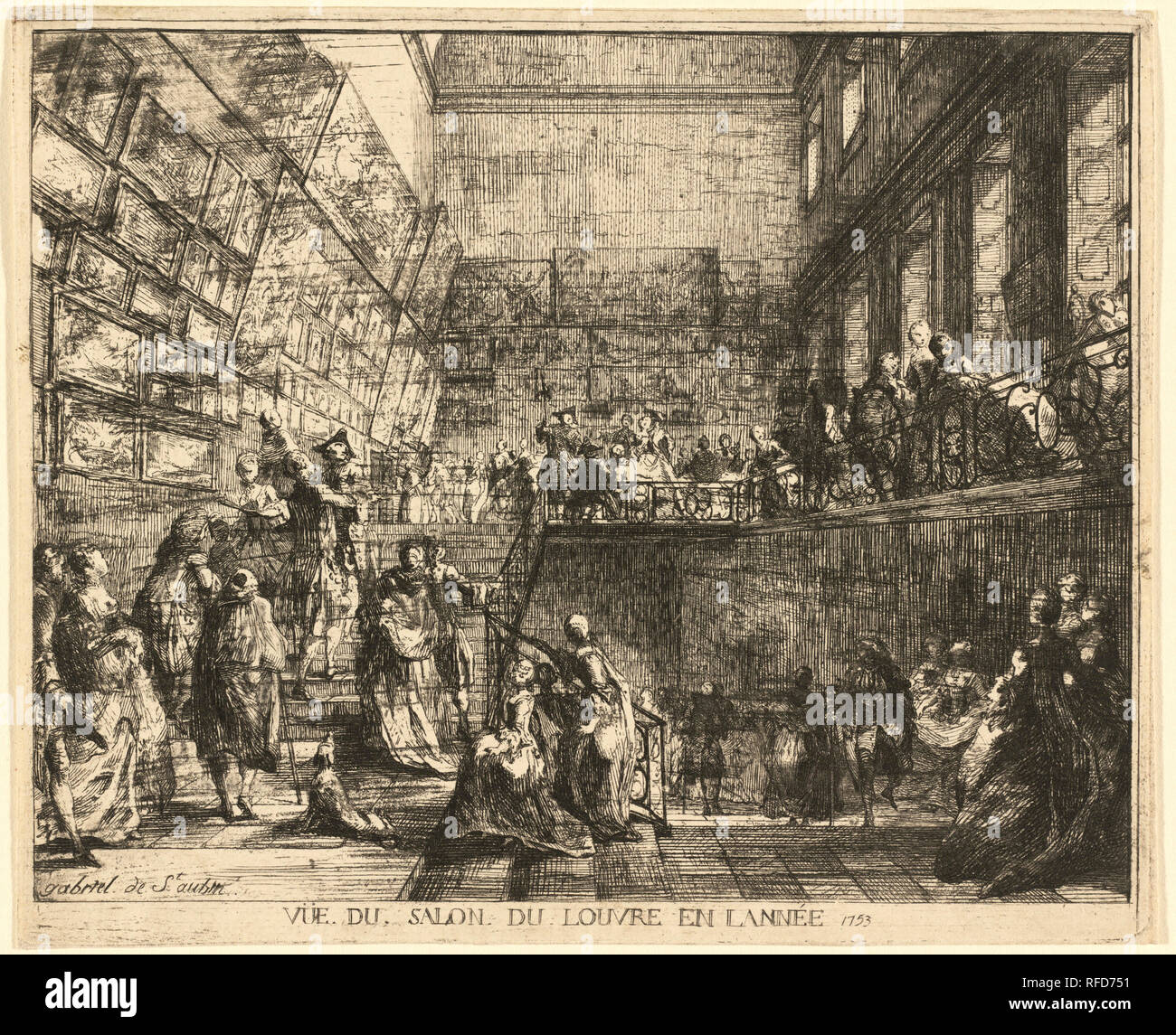 Vue du Salon du Louvre en l'annee 1753. Dated: 1753. Medium: etching ...