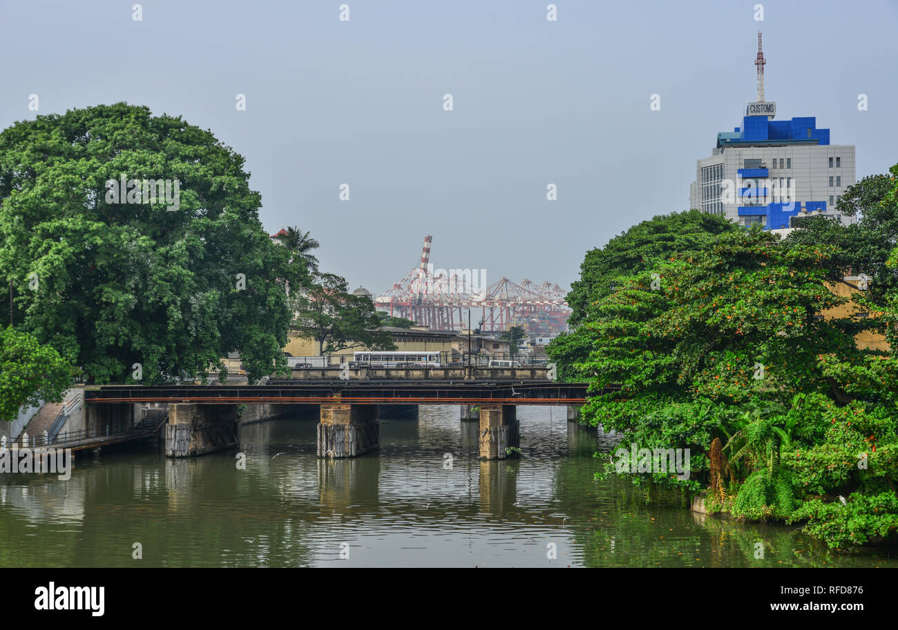 Colombo, Sri Lanka - Dec 12, 2018. Lake scenery in Colombo, Sri Lanka ...