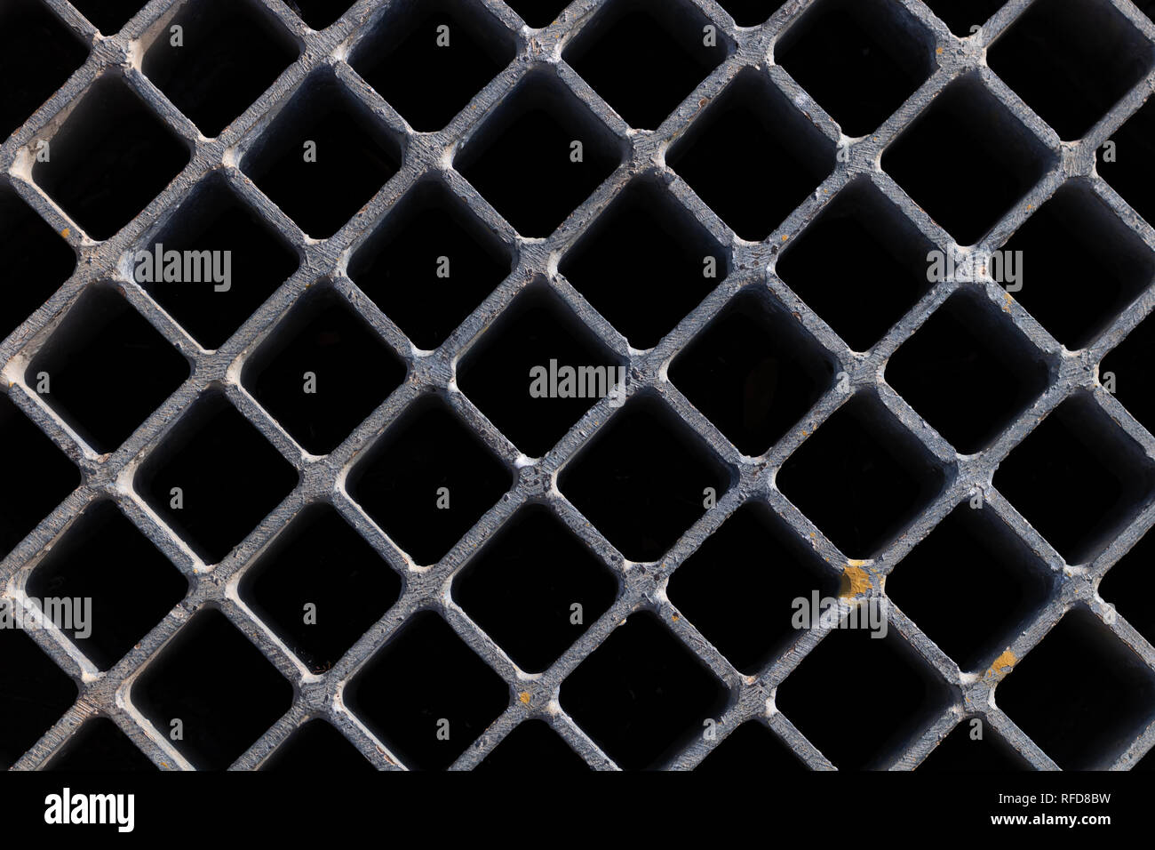 Top view of metal grid Stock Photo - Alamy