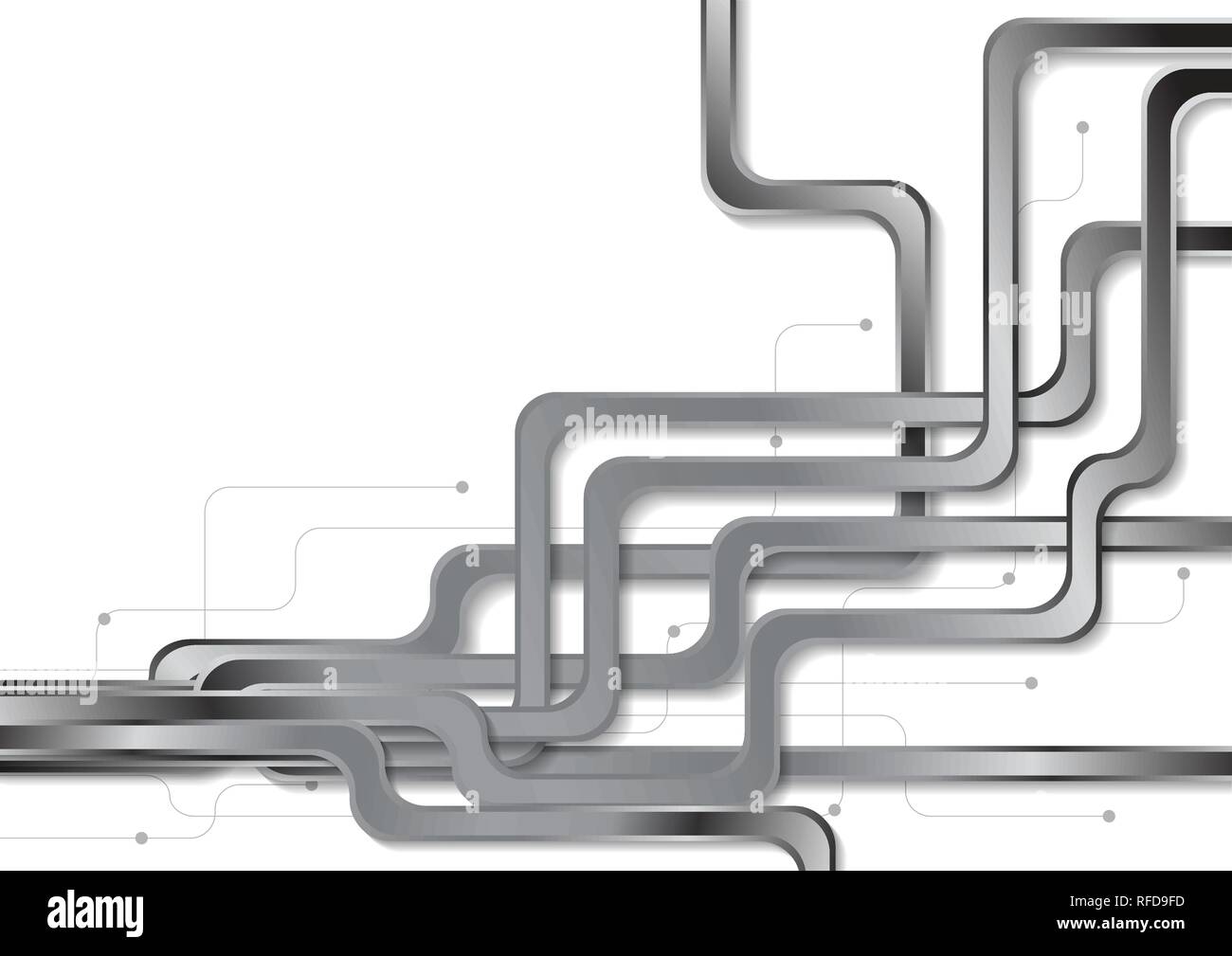 Abstract tech metallic circuit board background. Vector design Stock Vector Image & Art - Alamy