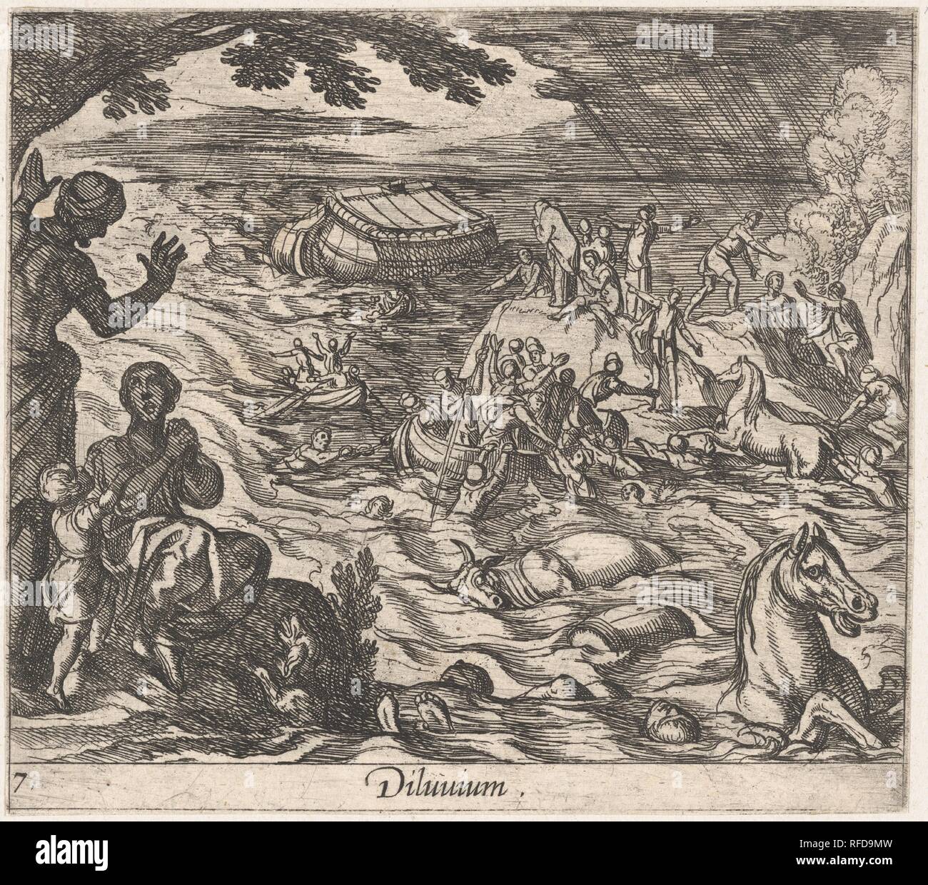 Plate 7: The Flood (Diluvium.), from Ovid's 'Metamorphoses'. Artist ...