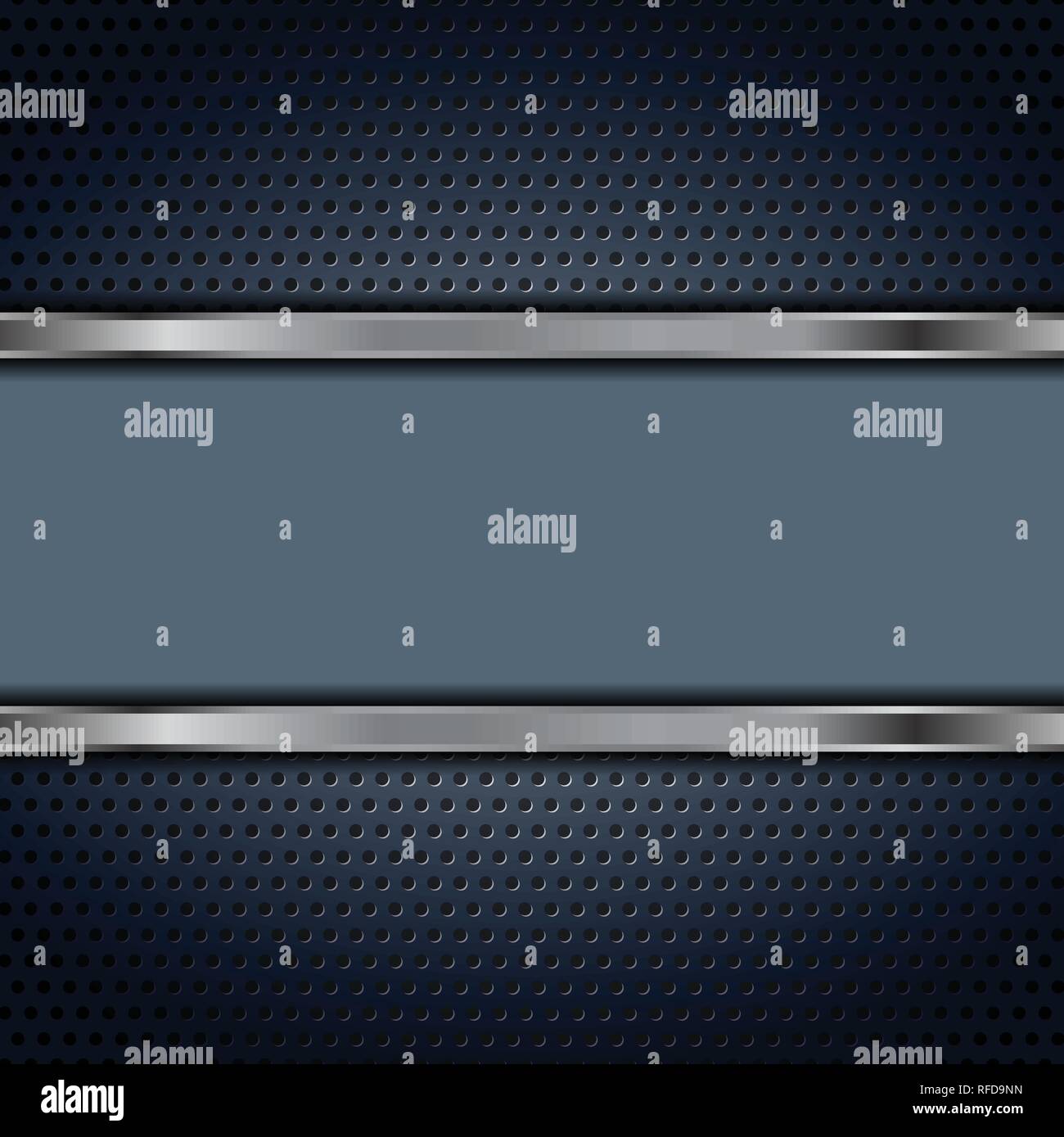 Dark blue and metallic tech background. Vector design Stock Vector ...