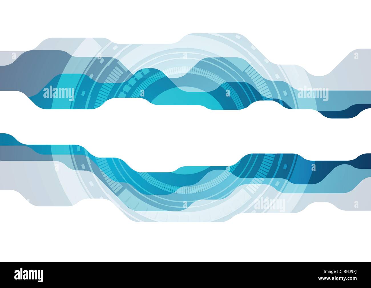 Abstract bright blue modern technology background. Vector design Stock ...