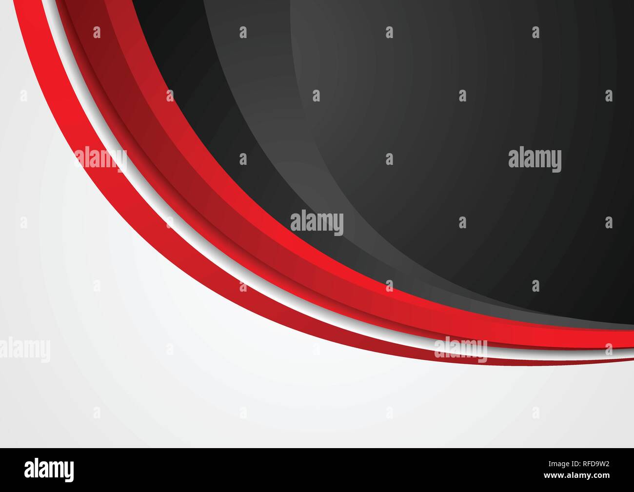 Red and black abstract wavy corporate digital background. Vector ...