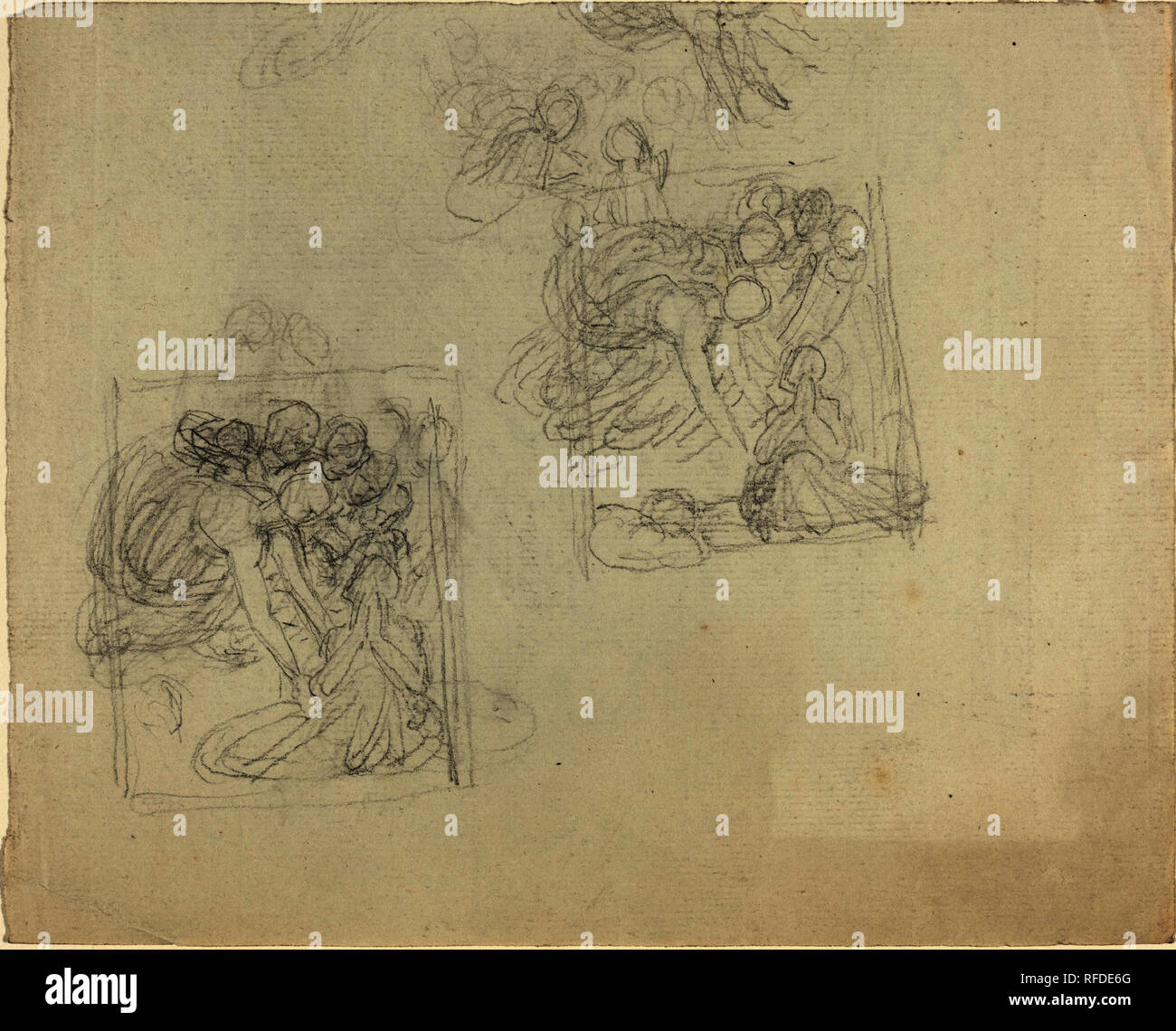 Sheet of Studies [recto and verso]. Dimensions: overall: 16.2 x 20 cm ...