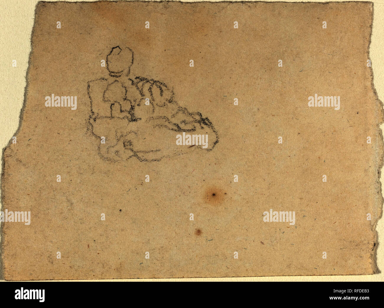 Group of Figures. Dimensions: overall (approximate): 5.4 x 7.5 cm (2 1/ ...