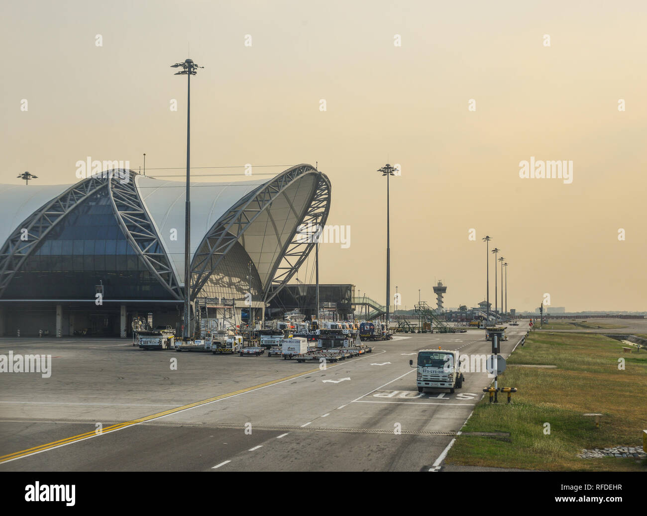 Bangkok, Thailand - Dec 25, 2018. Suvarnabhumi Airport (BKK) building ...