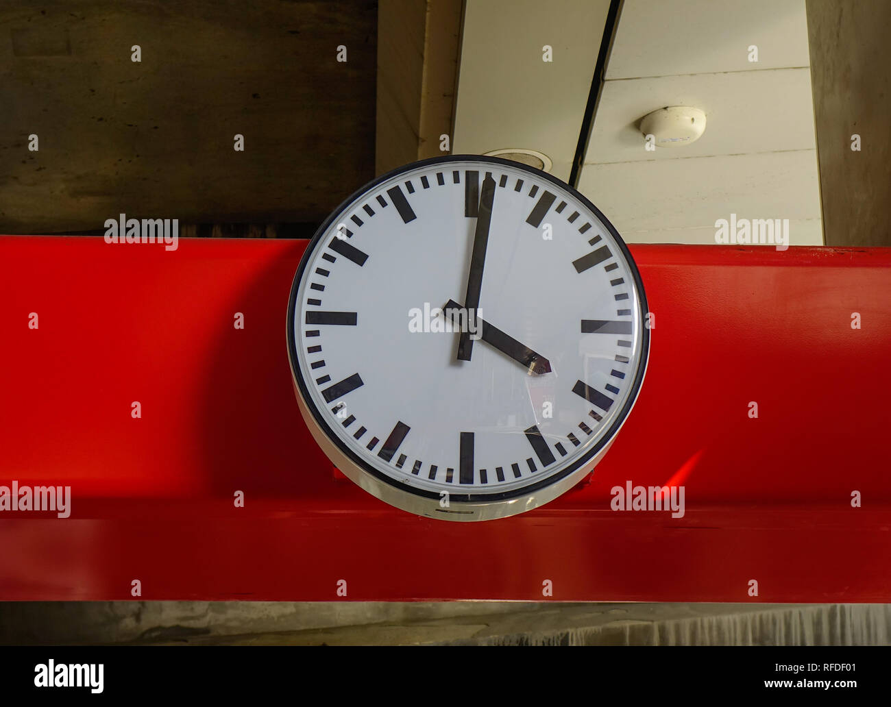 Analog clock at train station in Bangkok, Thailand Stock Photo - Alamy