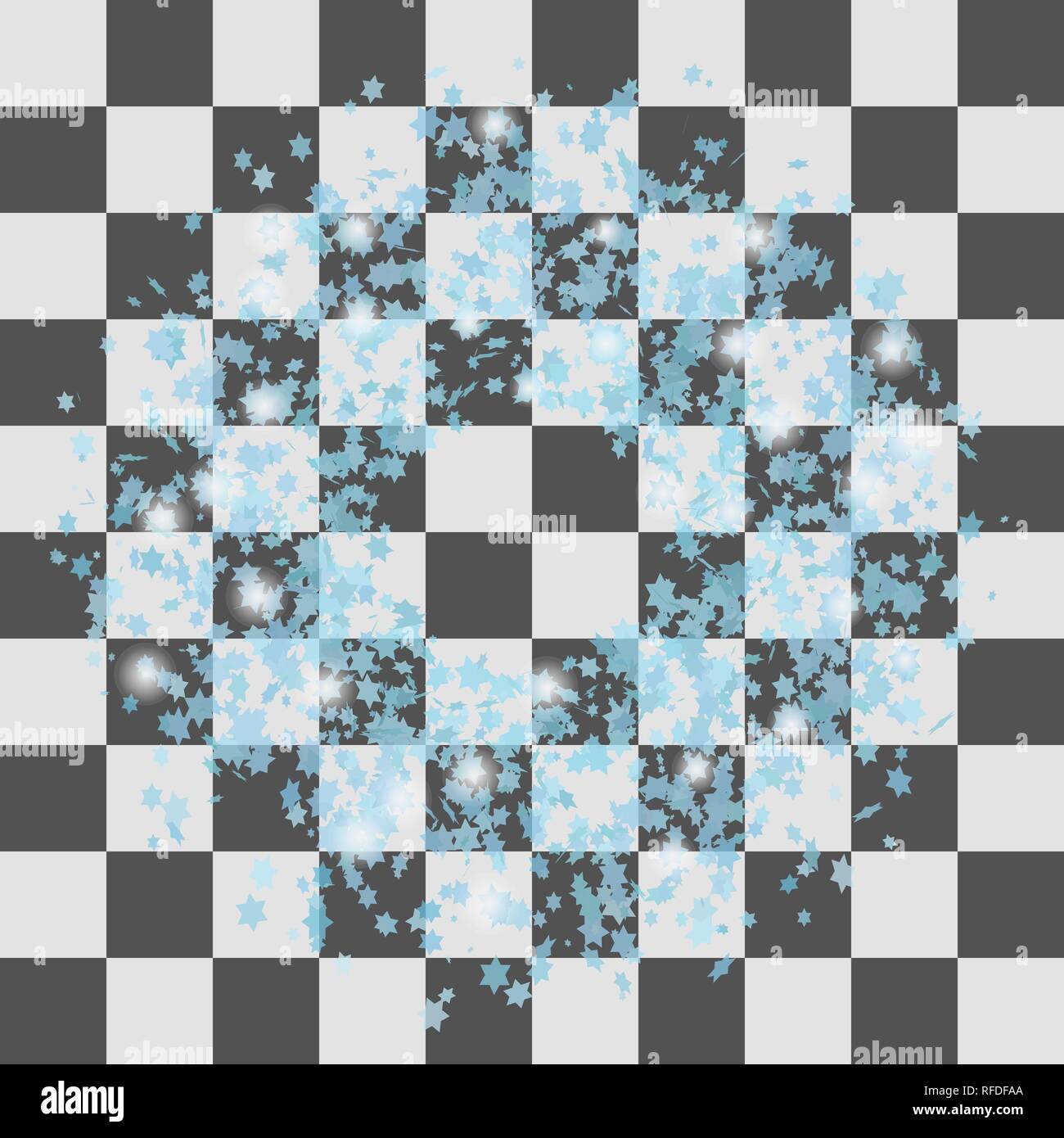 Translucent circle of blue stars with glow. Vector illustration Stock ...